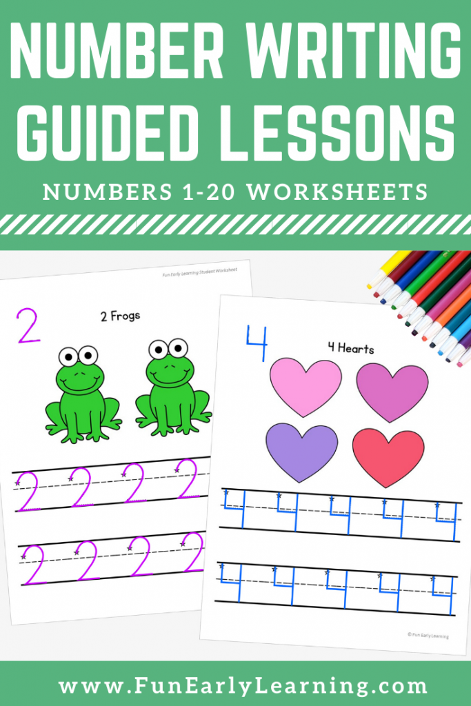Numbers 1-20 Worksheets with Guided Lessons – Fun Early Learning