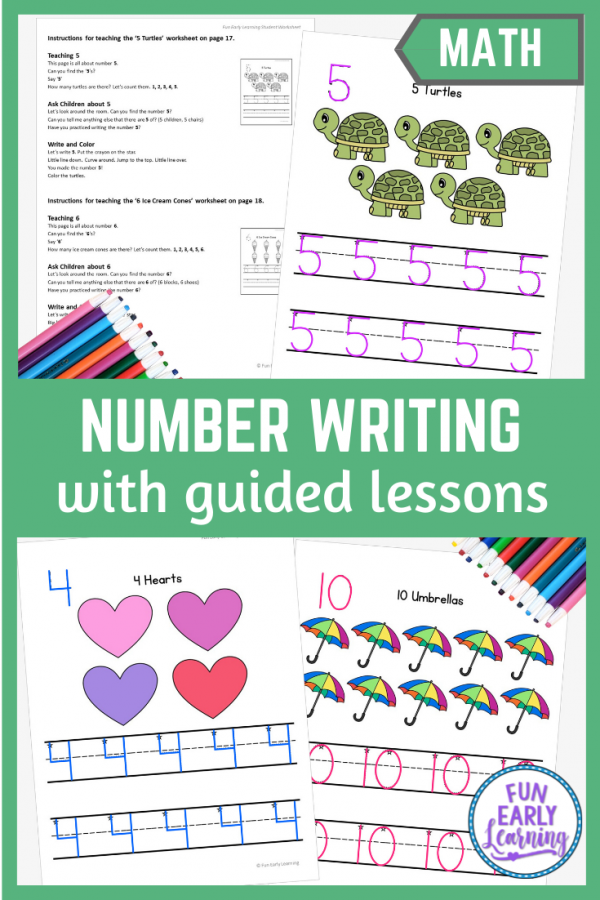 Numbers 1-20 Worksheets with Guided Lessons – Fun Early Learning