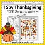 I Spy Thanksgiving – Fun Early Learning