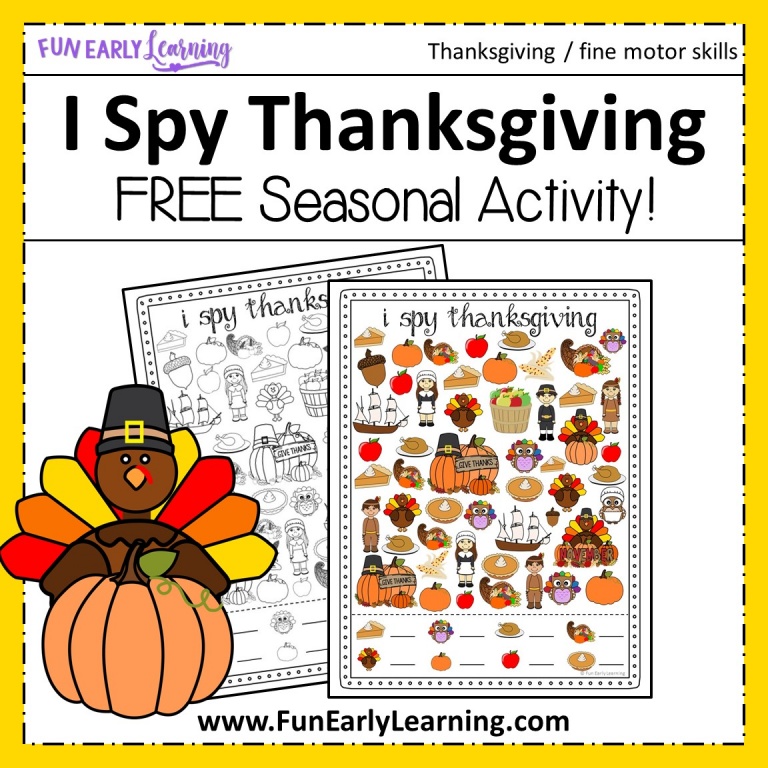I Spy Thanksgiving – Fun Early Learning