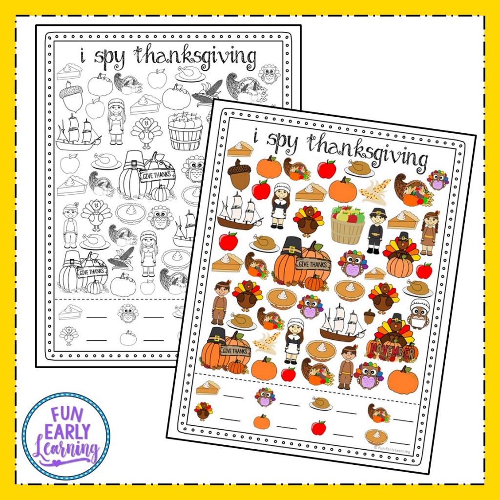 I Spy Thanksgiving – Fun Early Learning