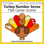 Turkey Number Sense Math Activity – Fun Early Learning