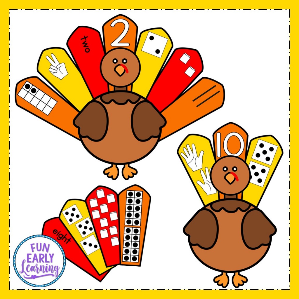 Turkey Number Sense Math Activity – Fun Early Learning
