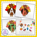 Play Dough Fun with Turkeys! Math and Literacy Activities – Fun Early ...
