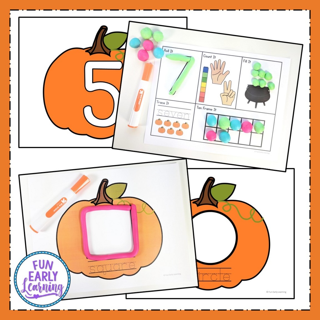 Play Dough Fun with Pumpkins! Math and Literacy Activities – Fun Early ...