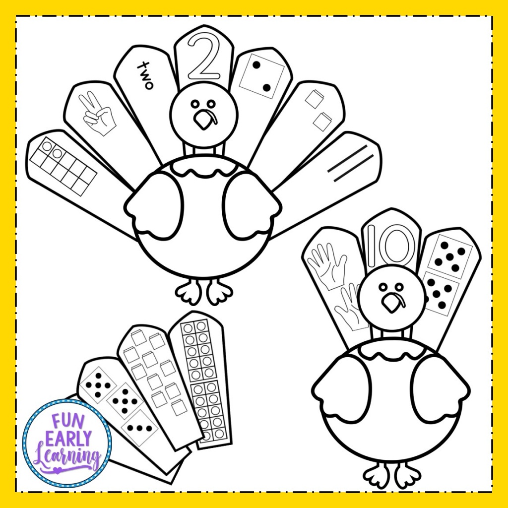 Turkey Number Sense Math Activity – Fun Early Learning