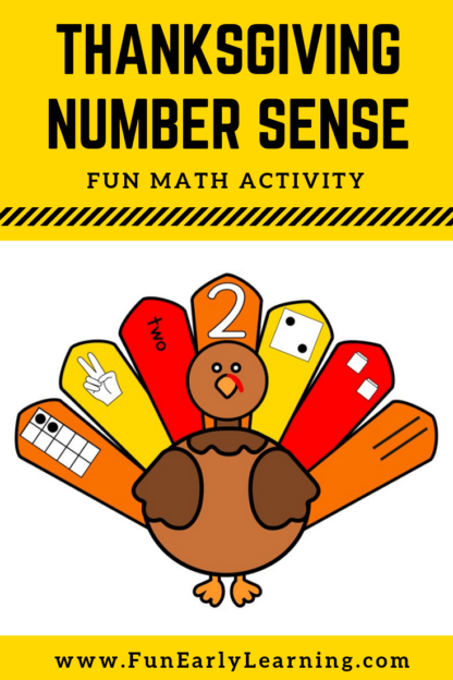 Turkey Number Sense Math Activity – Fun Early Learning