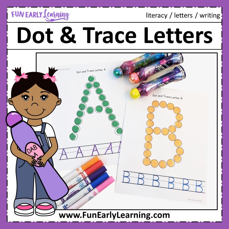 Dot and Trace Bundle – Letters, Numbers & Shapes – Fun Early Learning
