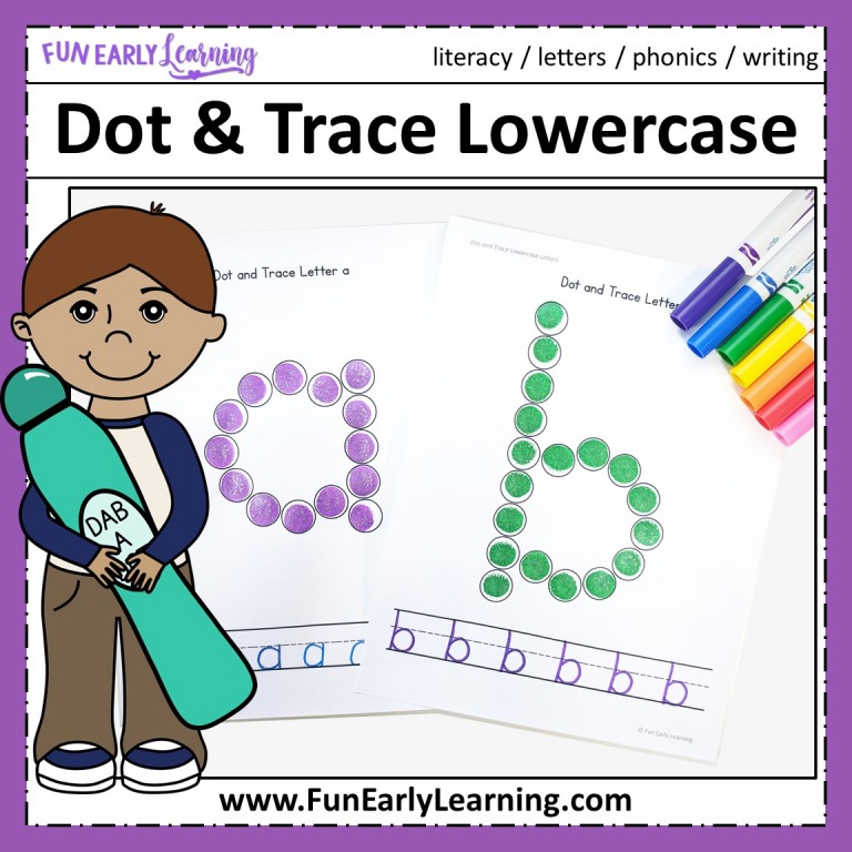 Dot and Trace Bundle – Letters, Numbers & Shapes – Fun Early Learning