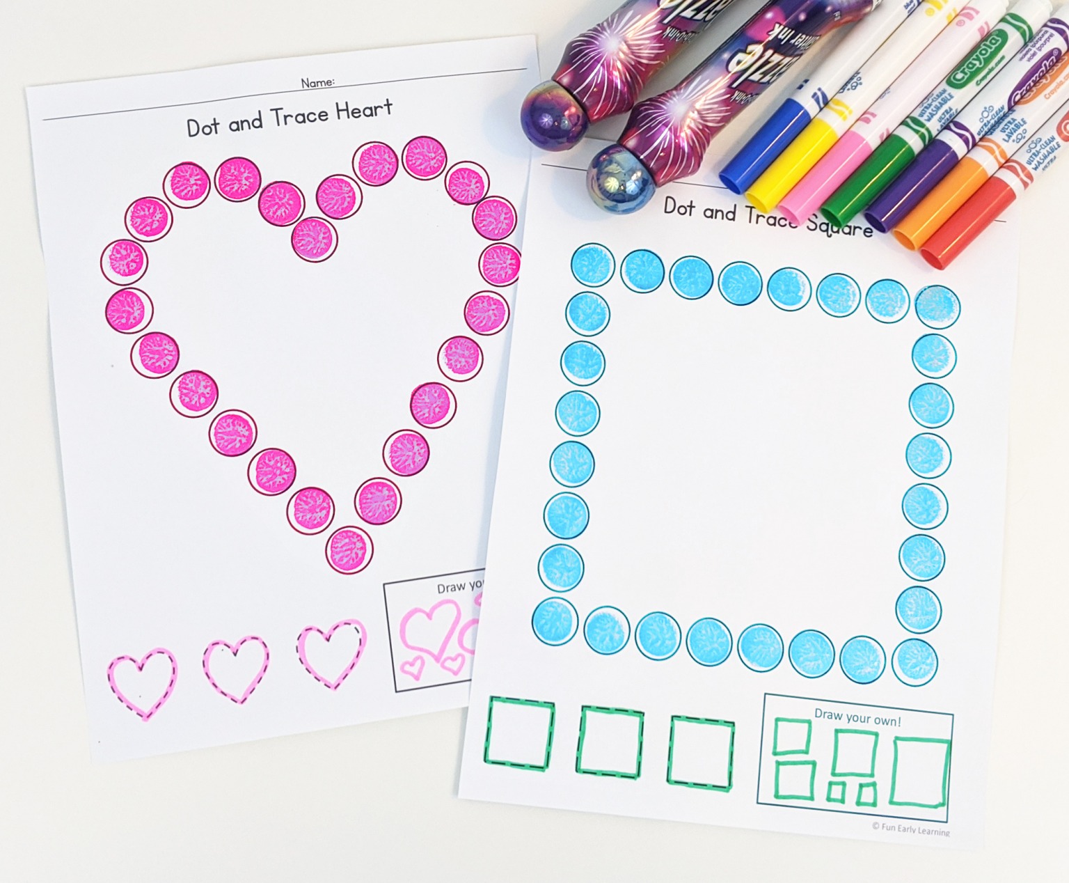Dot and Trace Bundle – Letters, Numbers & Shapes – Fun Early Learning