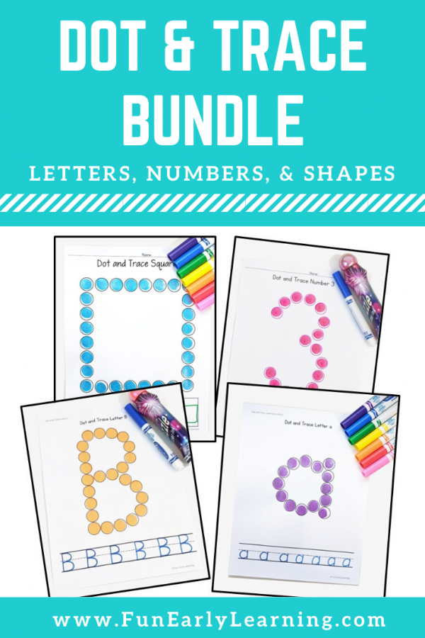 Dot and Trace Bundle – Letters, Numbers & Shapes – Fun Early Learning