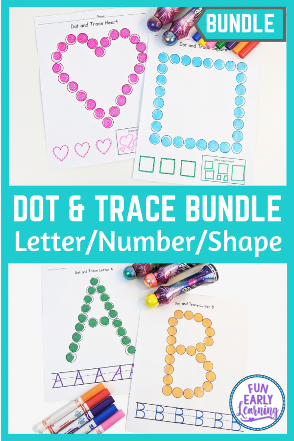 Dot and Trace Bundle – Letters, Numbers & Shapes – Fun Early Learning