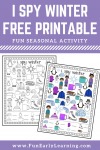 I Spy Winter Free Printable – Fun Early Learning