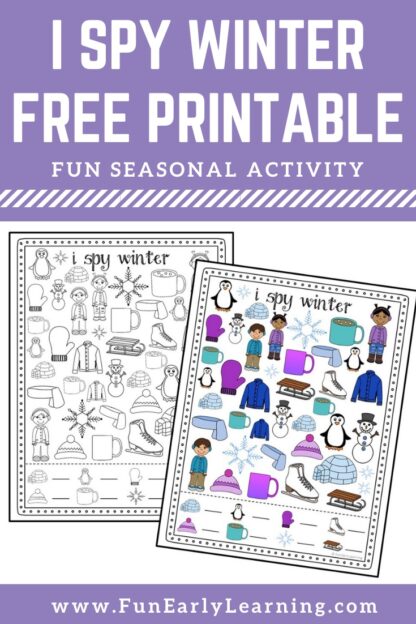 I Spy Winter Free Printable – Fun Early Learning