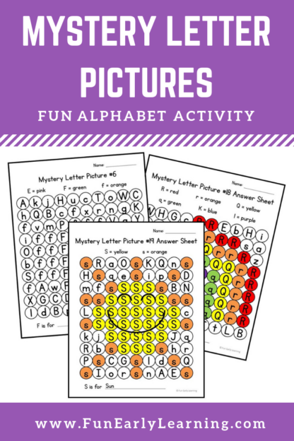 Mystery Letter Pictures Alphabet Activity – Fun Early Learning