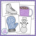 Winter Bingo Dauber Coloring Pages – Fun Early Learning