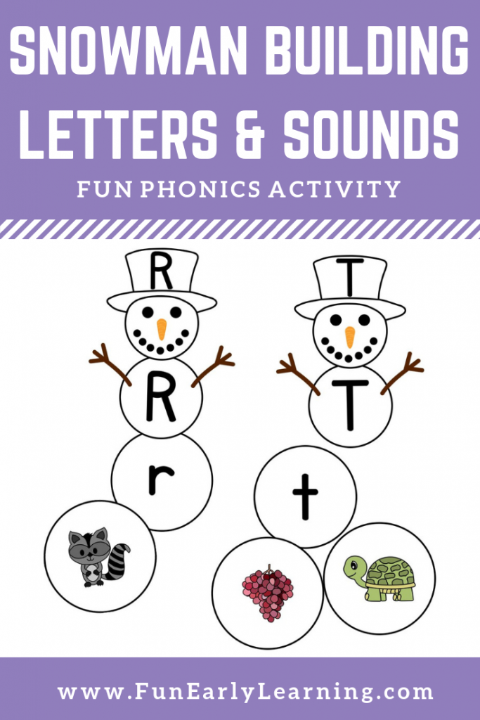 Winter Snowman Building Letter Sound Correspondence – Fun Early Learning