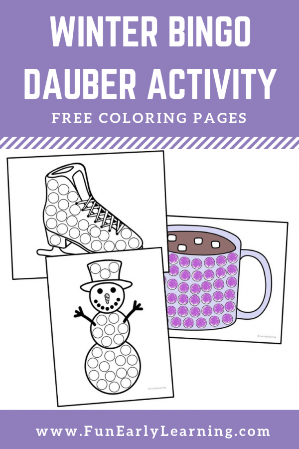 Winter Bingo Dauber Coloring Pages – Fun Early Learning