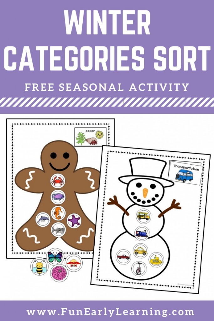 Winter Categories Sorting Speech Activity – Fun Early Learning