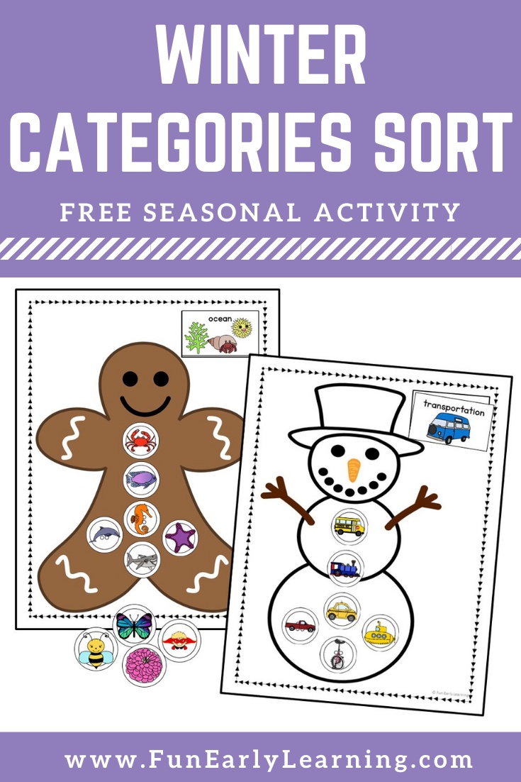 Winter Categories Sorting Speech Activity – Fun Early Learning