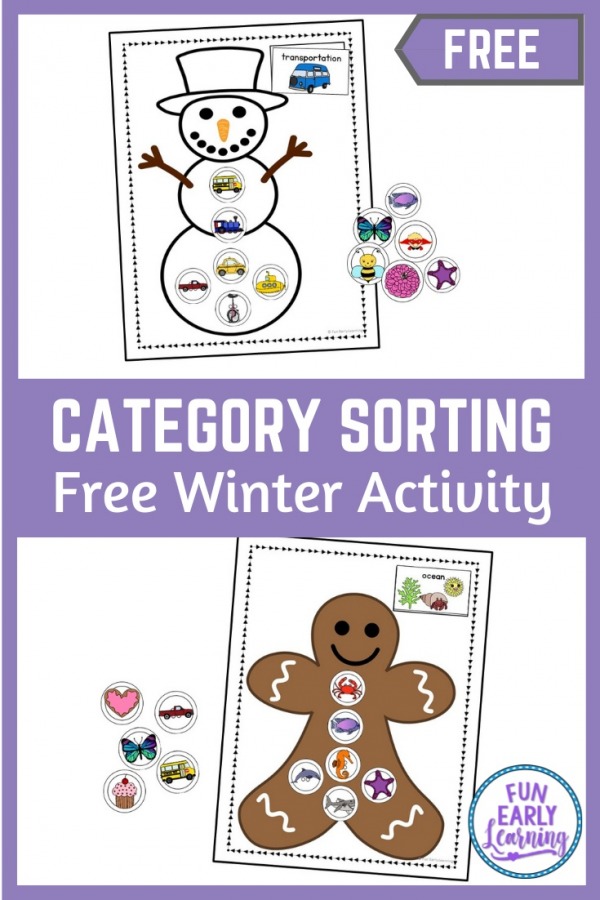Winter Categories Sorting Speech Activity – Fun Early Learning