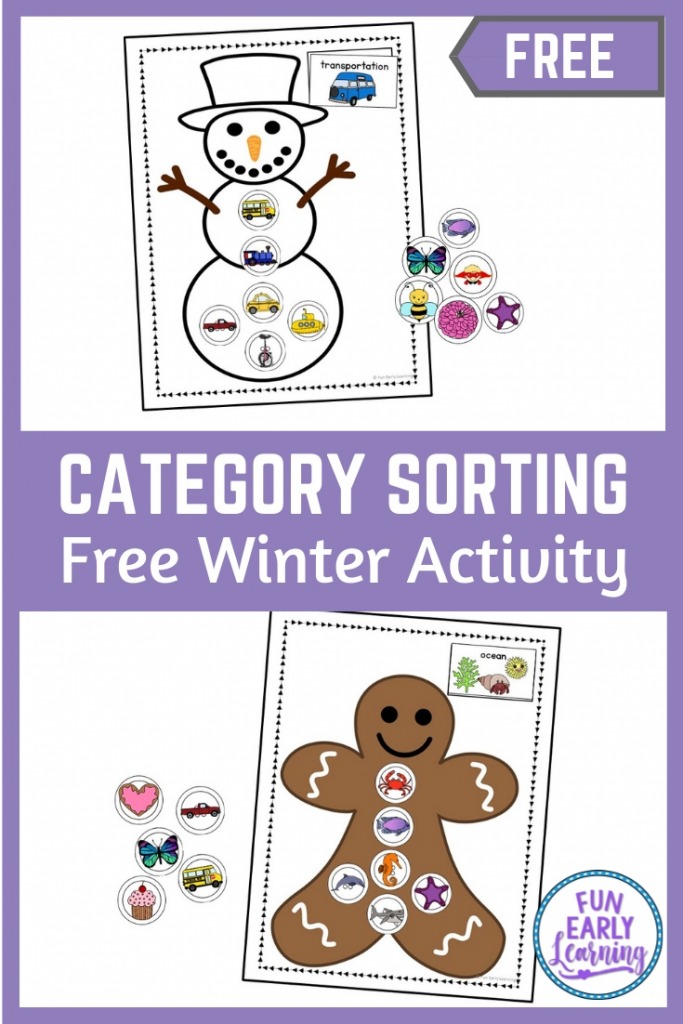 Winter Categories Sorting Speech Activity – Fun Early Learning