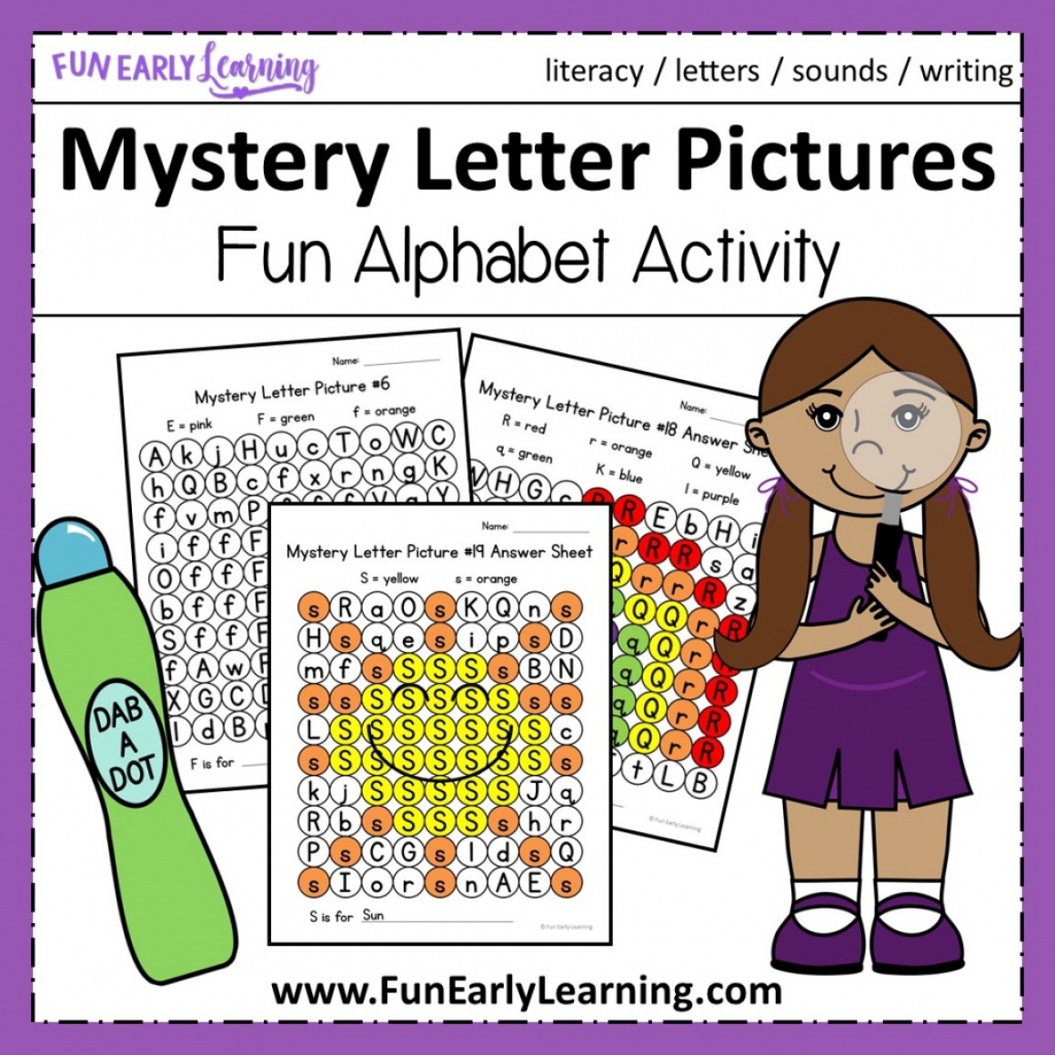 Mystery Letter Pictures Alphabet Activity – Fun Early Learning