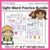 Sight Word Practice Bundle – Fry’s 1st, 2nd, and 3rd 100 Sight Words ...