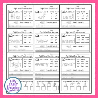 Sight Word Practice Bundle – Fry’s 1st, 2nd, and 3rd 100 Sight Words ...