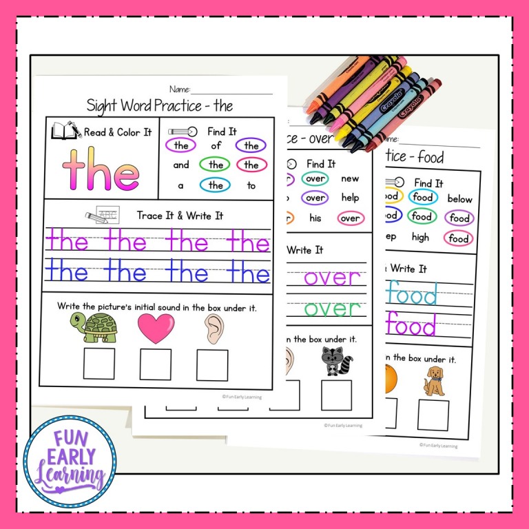 Sight Word Practice Bundle – Fry’s 1st, 2nd, and 3rd 100 Sight Words ...