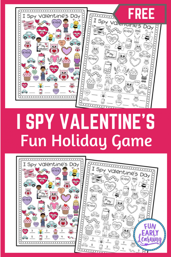 I Spy Valentine’s Day Free Printable – Fun Early Learning
