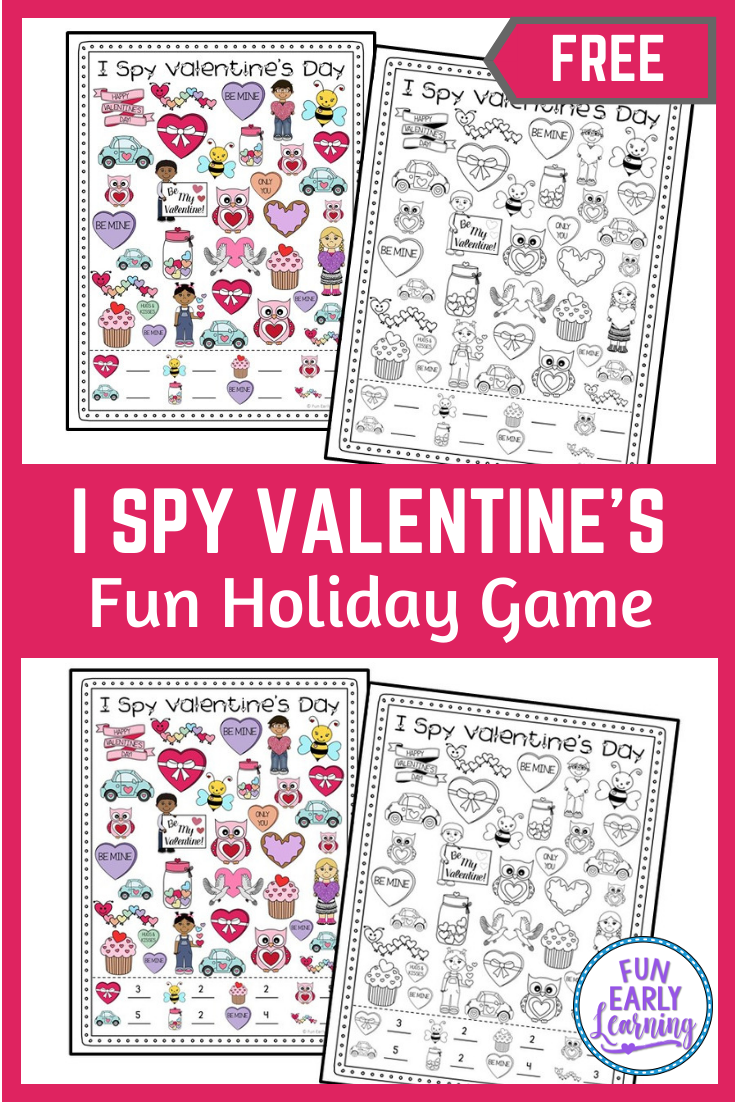 I Spy Valentine’s Day Free Printable – Fun Early Learning