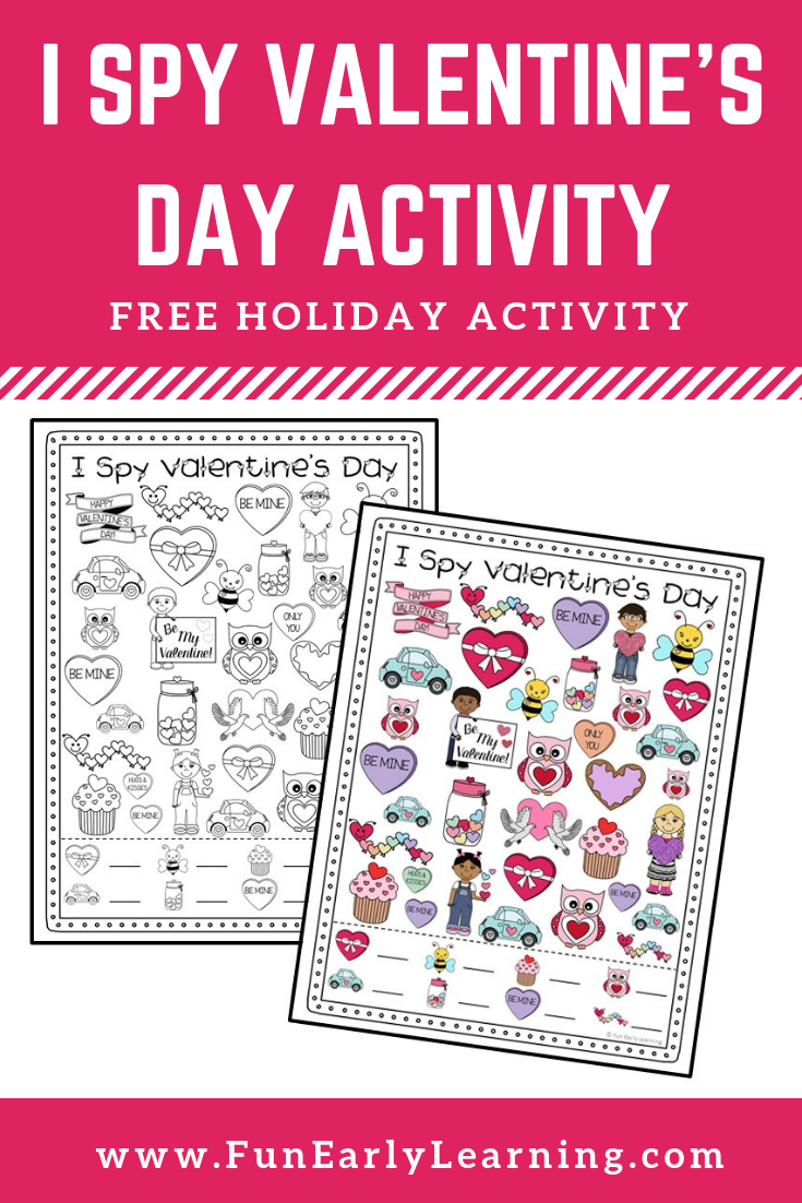 I Spy Valentine’s Day Free Printable – Fun Early Learning