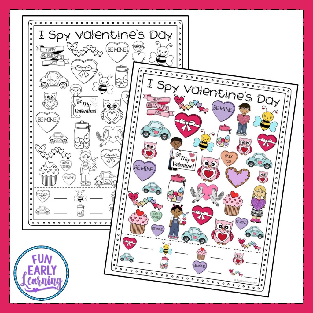 I Spy Valentine’s Day Free Printable – Fun Early Learning