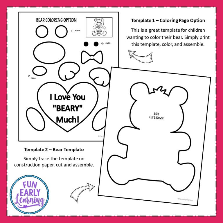 I Love You ‘Beary’ Much! – Valentine’s Day Craft – Fun Early Learning