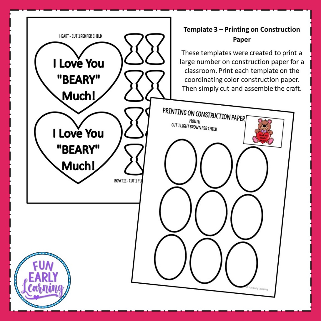 I Love You ‘Beary’ Much! – Valentine’s Day Craft – Fun Early Learning