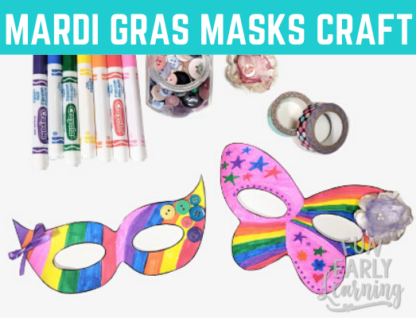 Mardi Gras Masks Template – Fun Early Learning