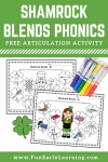 Shamrock L Blends Articulation Speech Activity – Fun Early Learning
