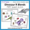 Dinosaur R Blends Articulation Speech Activity for Preschool and Kinder