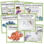 Dinosaur Theme Bundle – Literacy, Math and Craft Activities – Fun Early ...