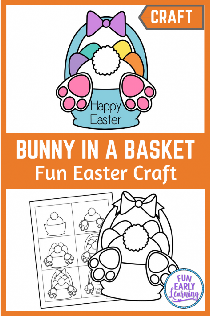 Bunny Bottom in a Basket Easter Craft for Kids – Fun Early Learning
