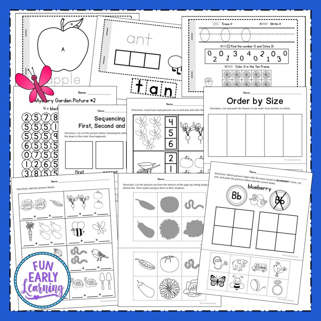 Garden Theme – Math, Literacy, Science and Craft Activities – Fun Early ...