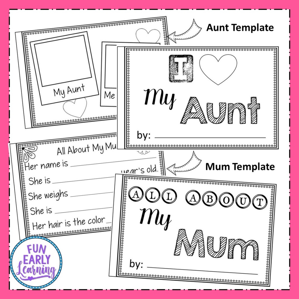 Mother’s Day Craft – Editable All About Mom Book – Fun Early Learning
