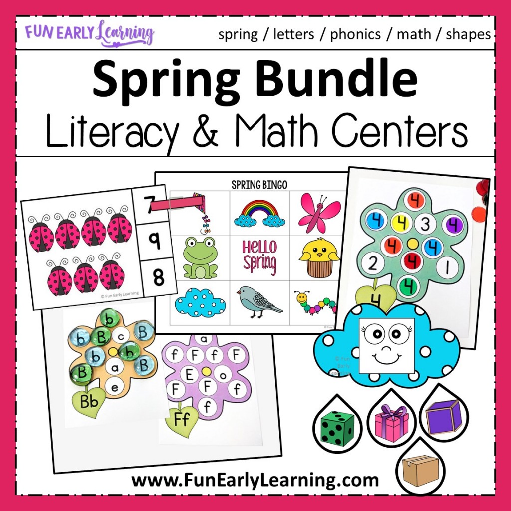Spring Literacy and Math Centers – Fun Early Learning