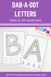 Dab-a-Dot Letters Q-Tip Painting – Fun Early Learning