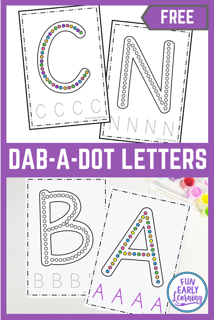Dab-a-Dot Letters Q-Tip Painting – Fun Early Learning