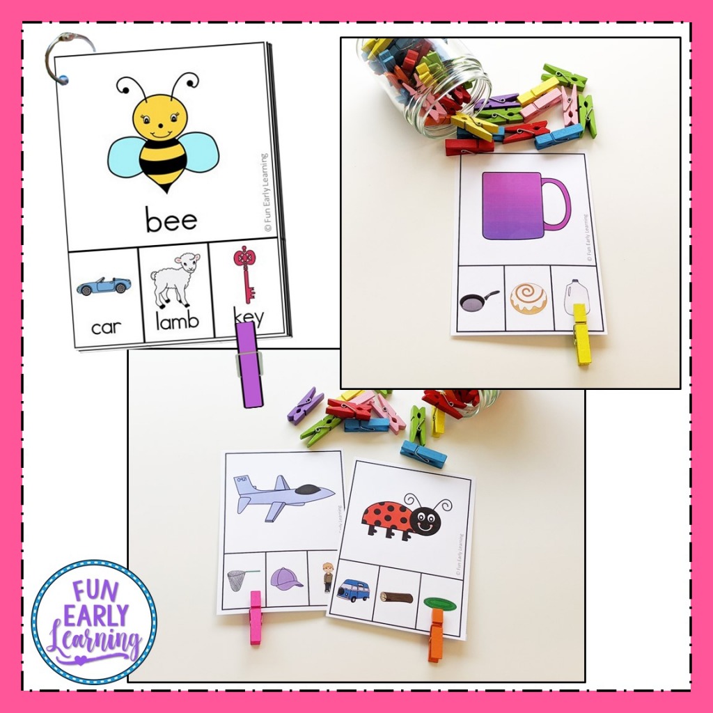 Rhyming Clip Cards – CVC Words and More! – Fun Early Learning