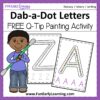 Dab-a-Dot Letters Q-Tip Painting – Fun Early Learning