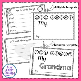 Mother’s Day Craft – Editable All About Mom Book – Fun Early Learning