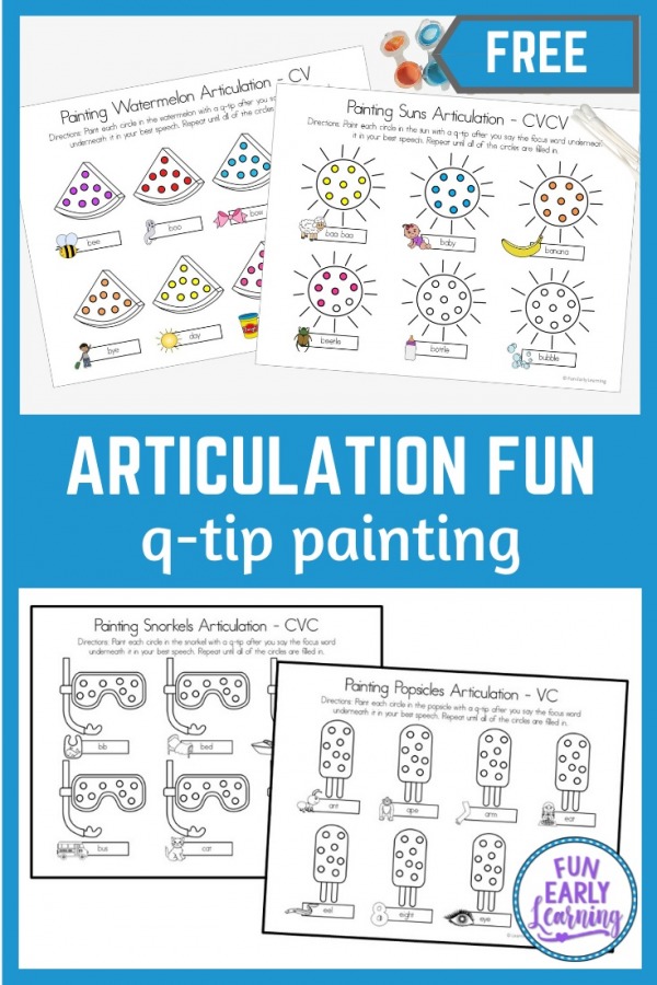 Summer Articulation Q-Tip Painting – Fun Early Learning